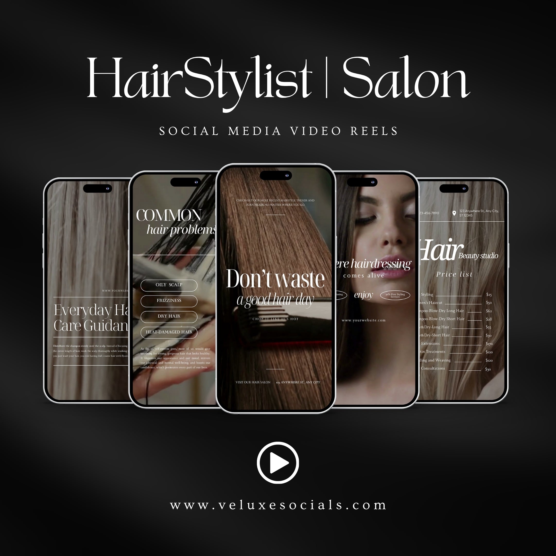 Hairstylist Instagram Video Reels | Hairdresser Instagram Reels ...