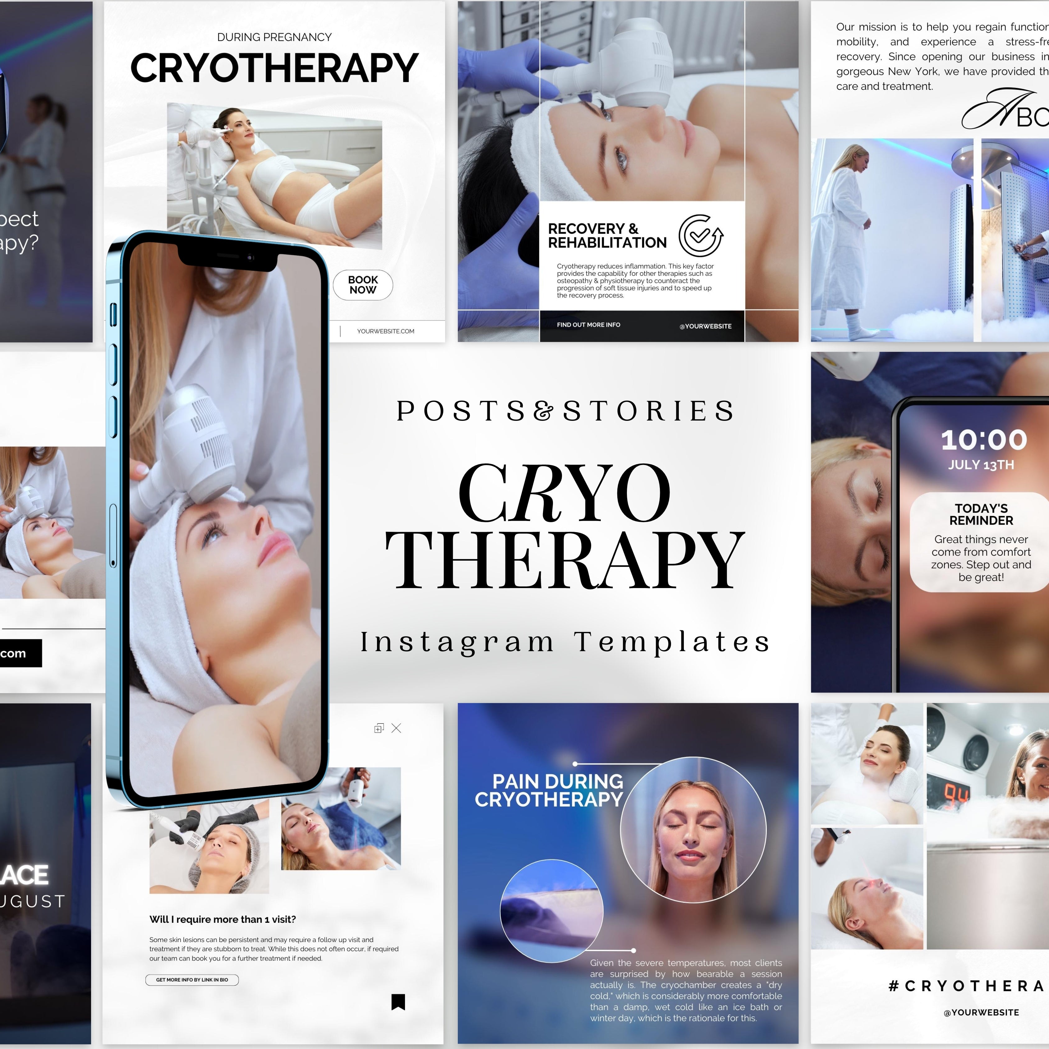 80 Cryotherapy Instagram Templates – VeLuxeSocials